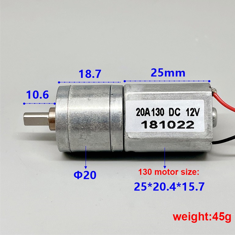 Mini 130 Full Kim Loại Hộp Số Gear Motor DC 3V-12V 6V 25RPM-110RPM Tỷ ...