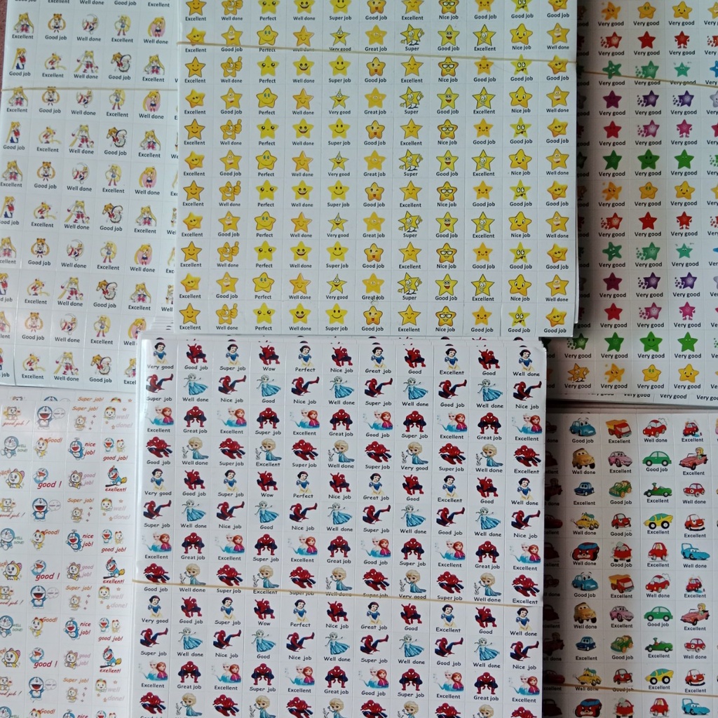 Sticker khen thưởng học sinh bằng tiếng anh. Giáo cụ dạy học cho giáo ...