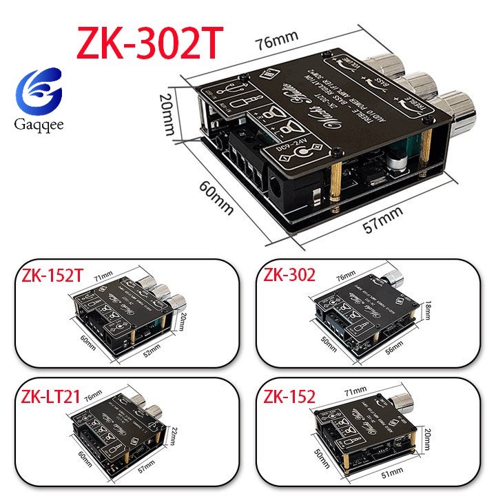 GAQQEE Bảng Mạch Khuếch Đại Âm Thanh 2.0 2.1 Bluetooth Chính Hãng ZK ...