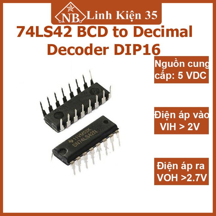 74LS42 BCD to Decimal Decoder DIP16 | Shopee Việt Nam