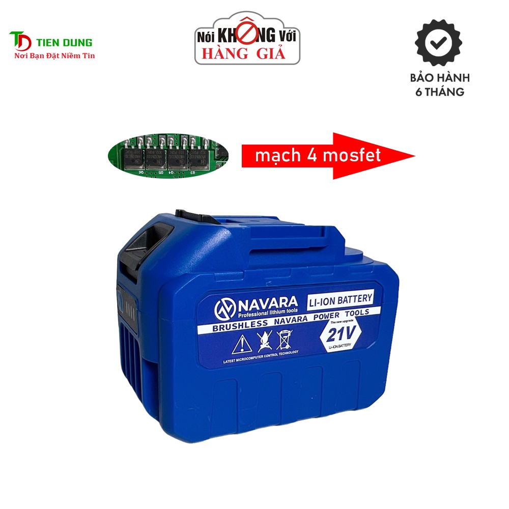 Pin Navara 15 Cell Promax Chân pin phổ thông, có đèn báo pin, mạch 4 ...