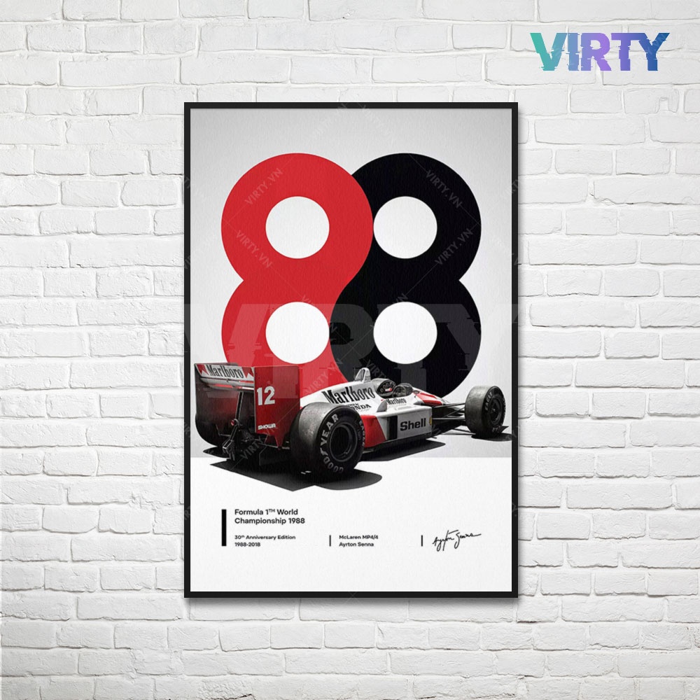 Tranh treo tường oto SUPER CAR XE ĐUA F1 kèm khung composite VIRTY ...