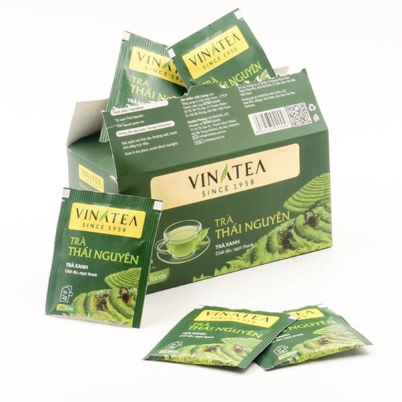 Trà Thái Nguyên Vinatea hộp 50g ( 25 túi lọc x 2g) | Shopee Việt Nam