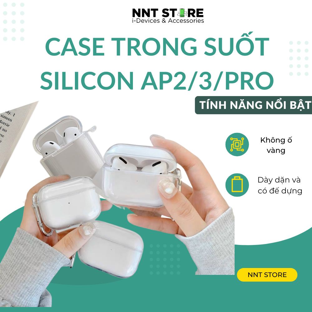 Case TRONG SUỐT Vỏ Bao Airpod Đựng Tai Nghe Không Dây 1 2 3 4 Pro ...