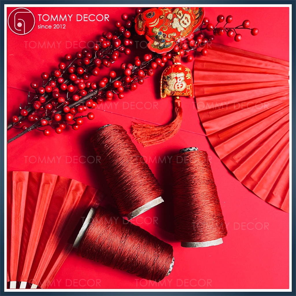 [Dây chỉ đỏ treo lồng đèn Trang trí tết 2024] Dây chỉ đỏ treo lồng đèn ...