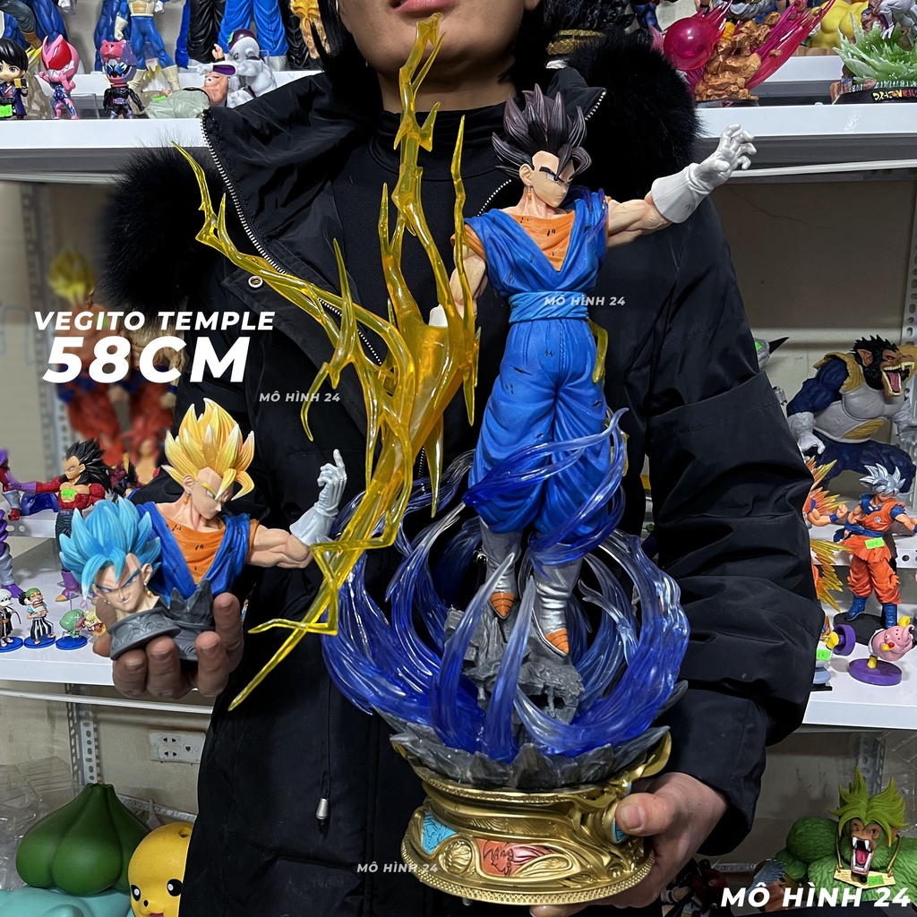 [58cm] Mô hình nhân vật Vegito Temple Studio 3 đầu 2 thân vegeto super ...