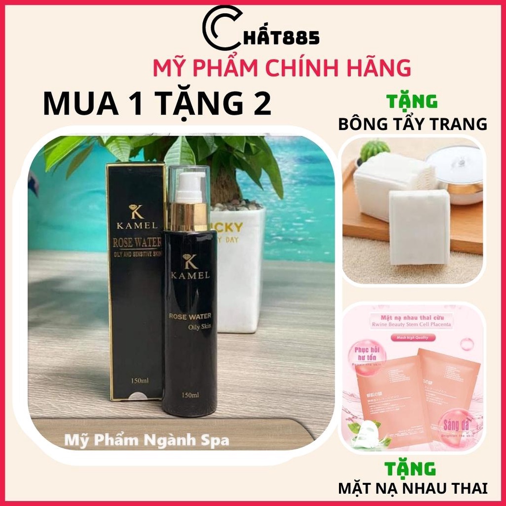 {FREESHIP TẶNG QUÀ 39K] Nước hoa hồng Karmel toner nước cân bằng độ PH - xịt cấp ẩm cho da dầu ...