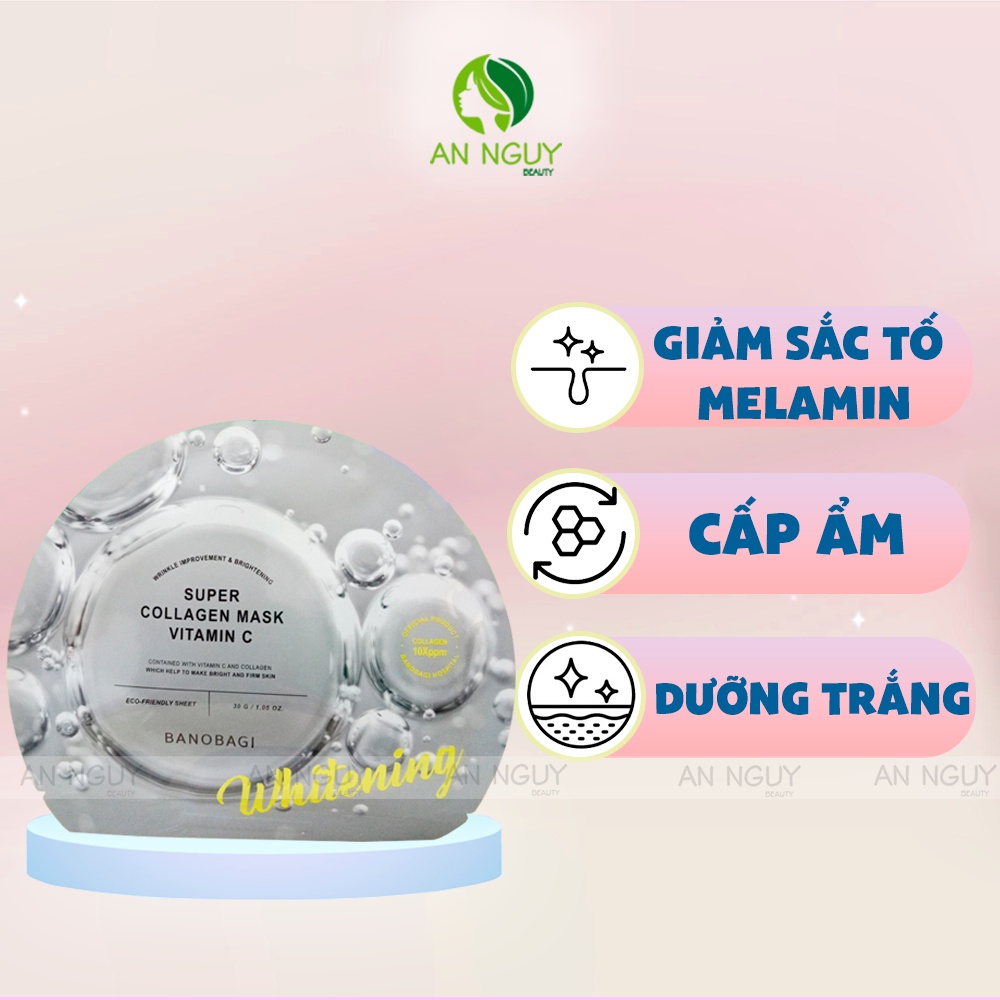 Mặt Nạ Dưỡng Trắng Banobagi Super Collagen Mask Vitamin C Whitening ...