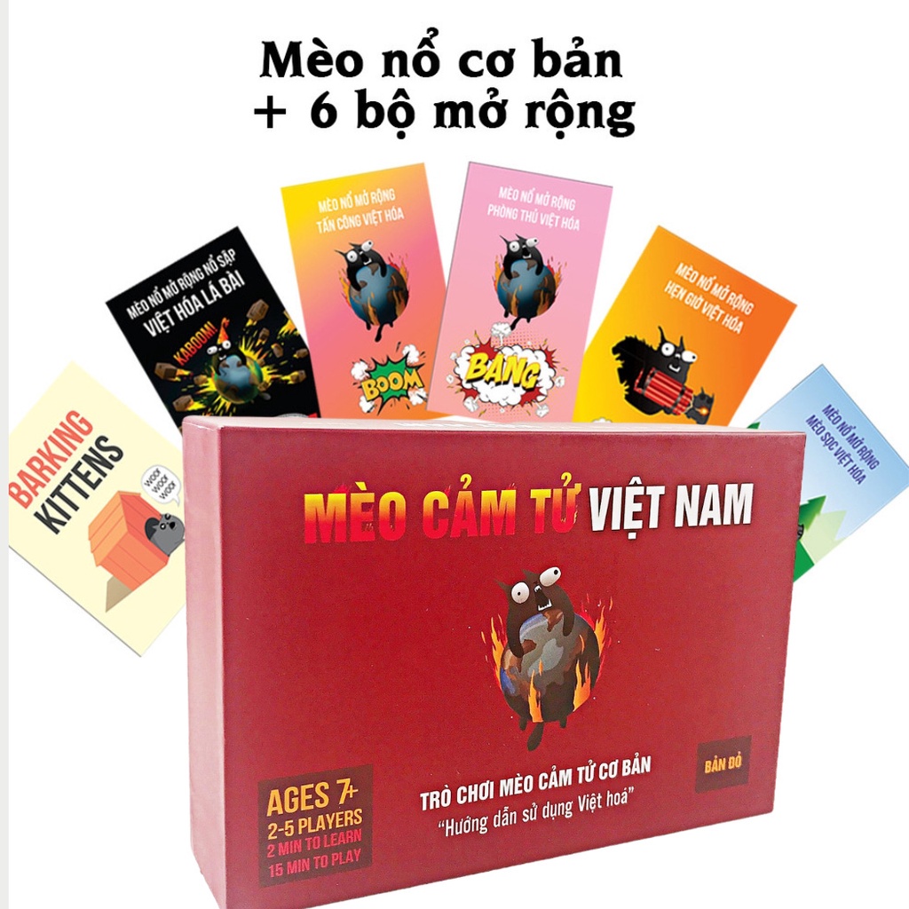 Board Game Mèo Nổ Exploding Kittens và 6 bản mở rộng Việt Hóa | Shopee ...