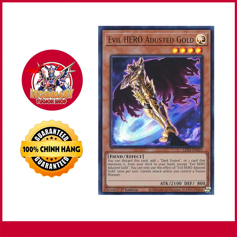 [Thẻ Bài Yugioh Chính Hãng] Evil HERO Adusted Gold | Shopee Việt Nam