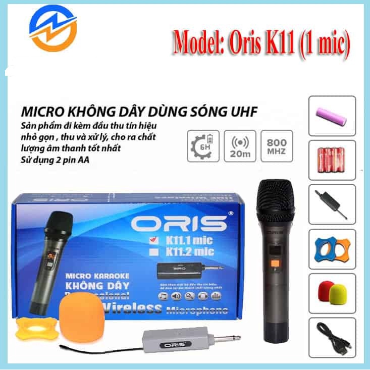 MICRO KHÔNG DÂY ORIS K11 BỘ 1 MICRO CỰC HÚT,CHỐNG HÚ TỐT - HÀNG CHÍNH HÃNG | Shopee Việt Nam