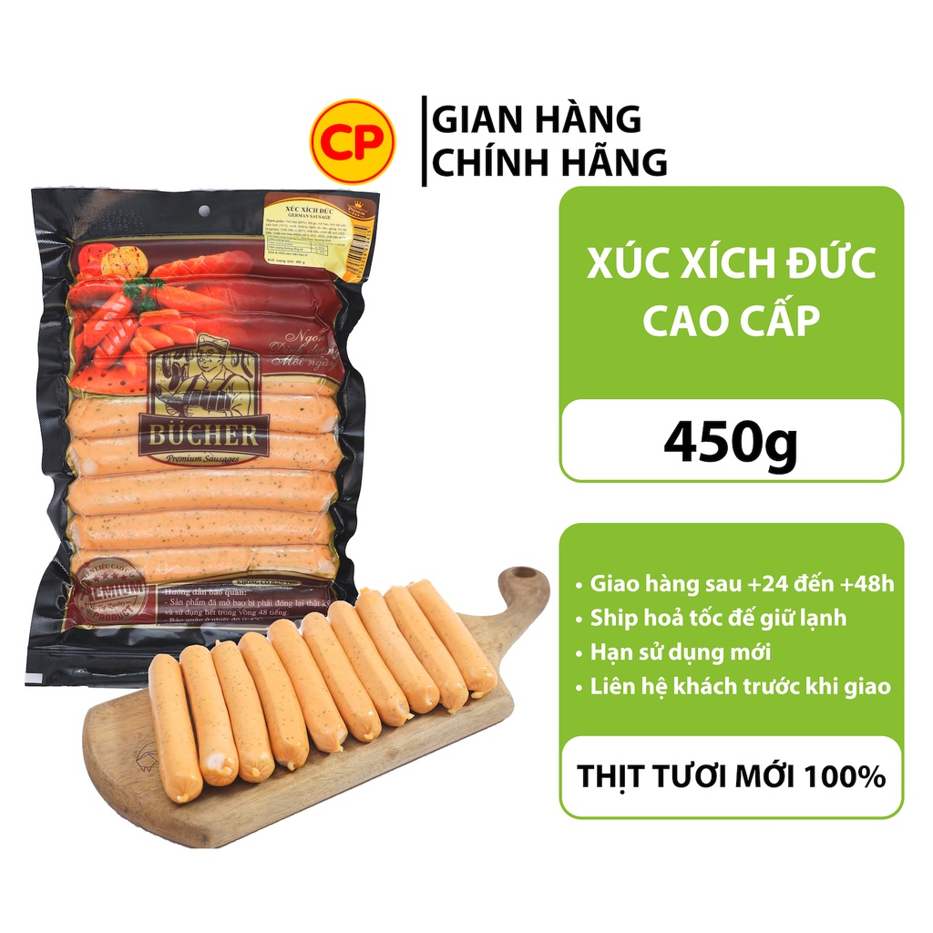 Xúc xích đức 450g - xúc xích tươi cp | Shopee Việt Nam