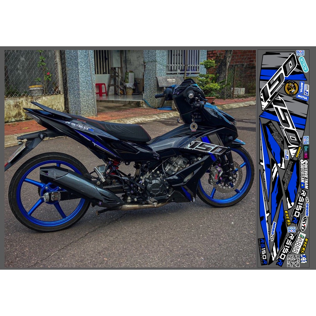 TEM DÁN XE WINNER X MÀU ĐEN XANH | Shopee Việt Nam