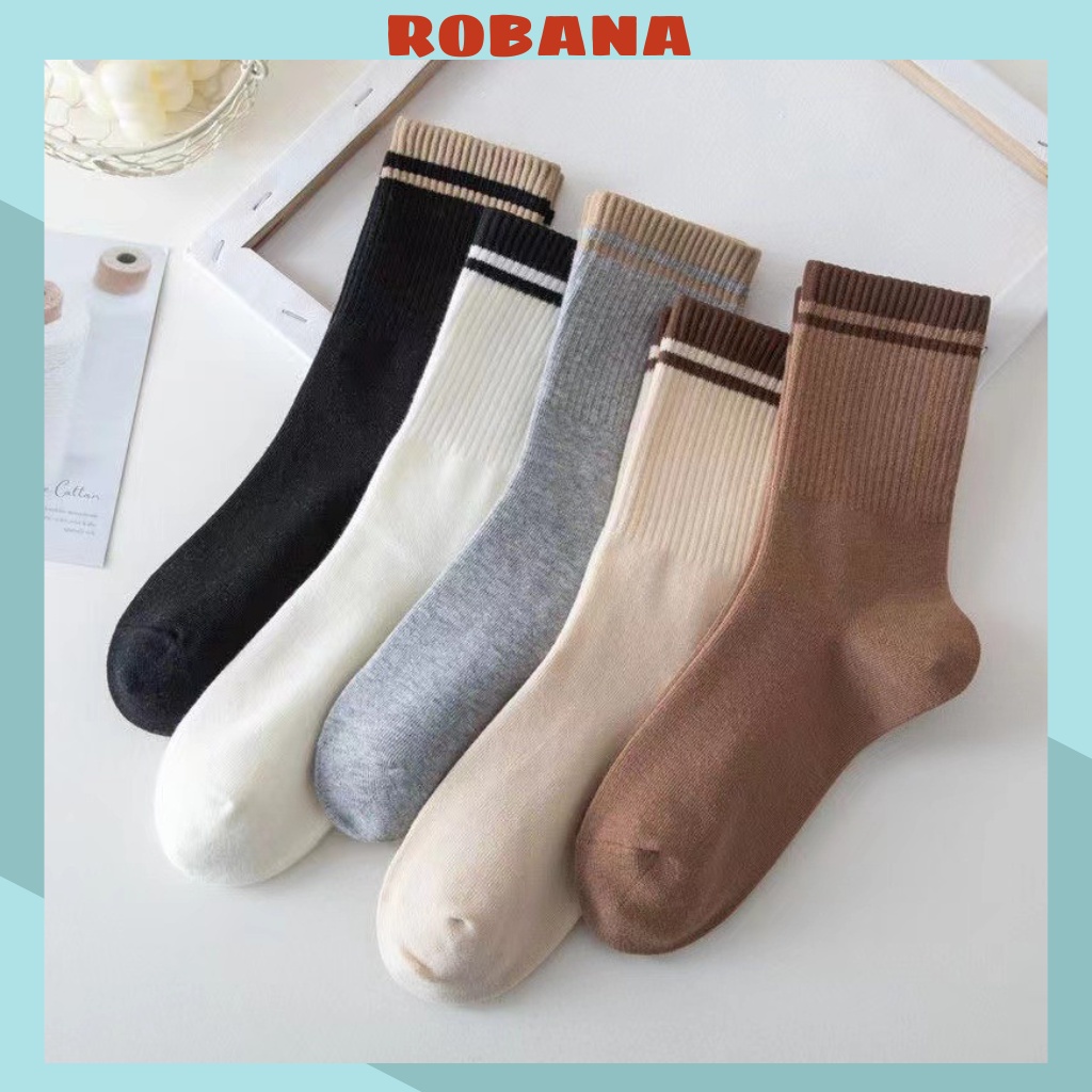 Vớ nữ cổ cao ROBANA nhiều màu phong cách Nhật Bản đơn giản | Shopee ...