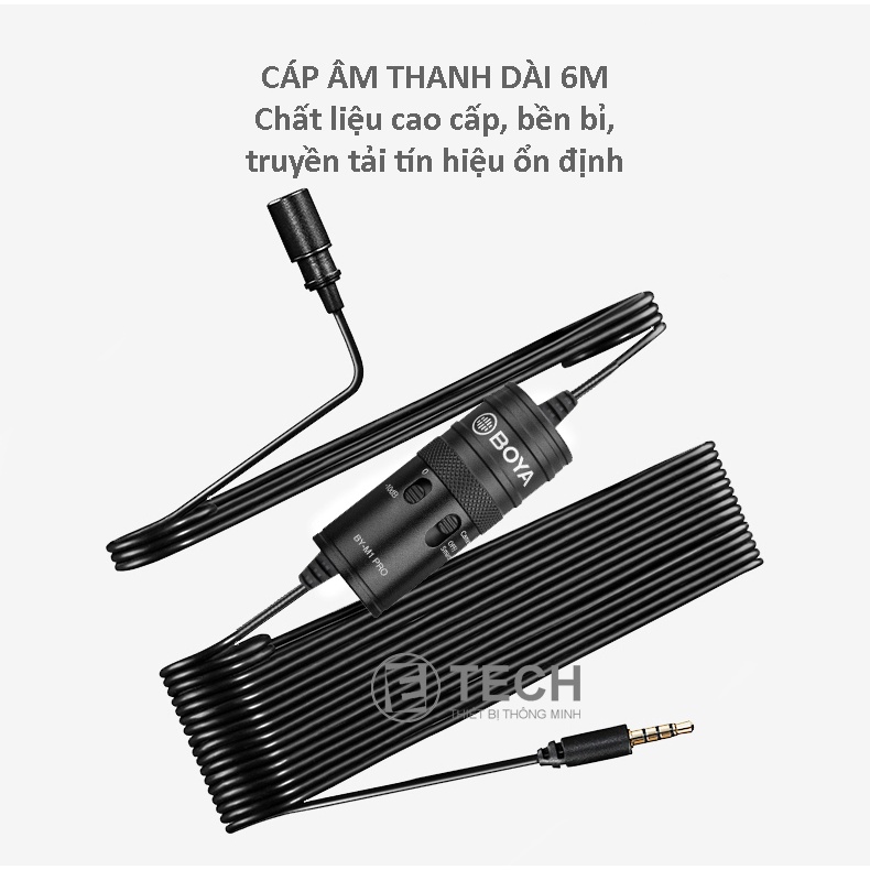 Micro cài áo Boya By-M1 dây dài 6m | Shopee Việt Nam