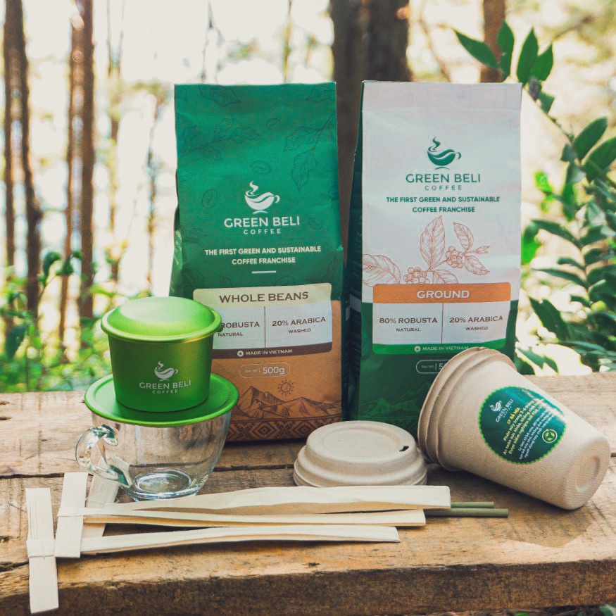 Cà phê GREEN BELI nguyên chất 100% tỷ lệ 80% Robusta Gia Lai và 20% ...