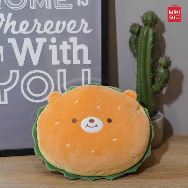 MINISO thú bông hamburger nhồi bông gối tựa lưng bánh hamburger đồ chơi ...