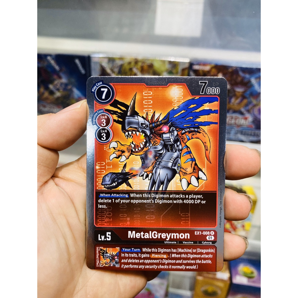 Thẻ bài Digimon Mã EX1-008 - MetalGreymon - Digimon - Rare | Shopee ...