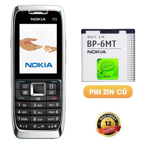 Điện Thoại Nokia E51 Có Pin Zin Chính Hãng Sài 2-5 ngày Bảo Hành 12 Tháng Vỏ Kim Loại Cao Cấp ...