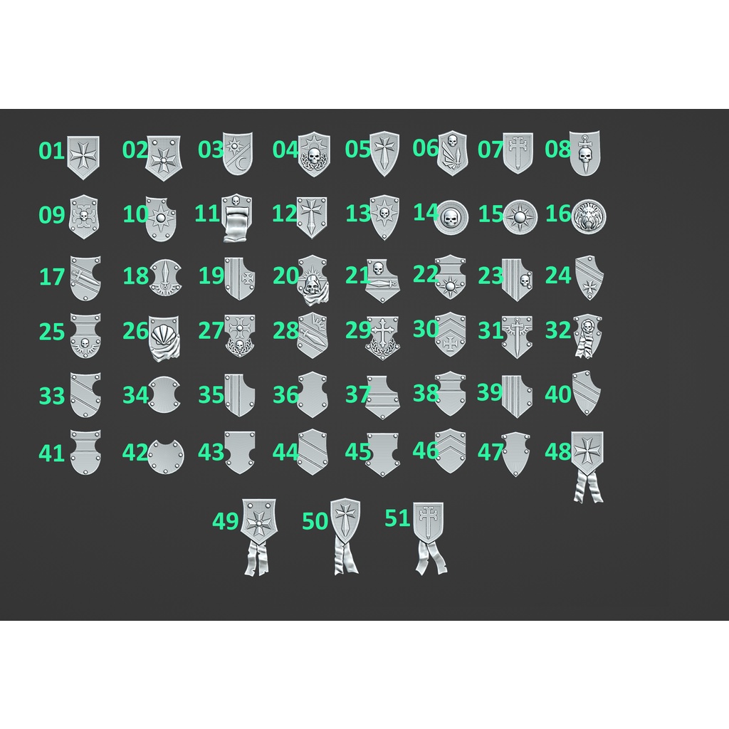 phụ kiện mô hình warhammer 40k shoulder shiels (1 bộ 5 cái ) | Shopee ...