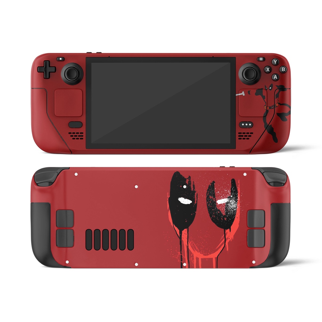 Skin dán Steam Deck mẫu Deadpool Red Splatter (Đã cắt sẵn chi tiết, dễ ...