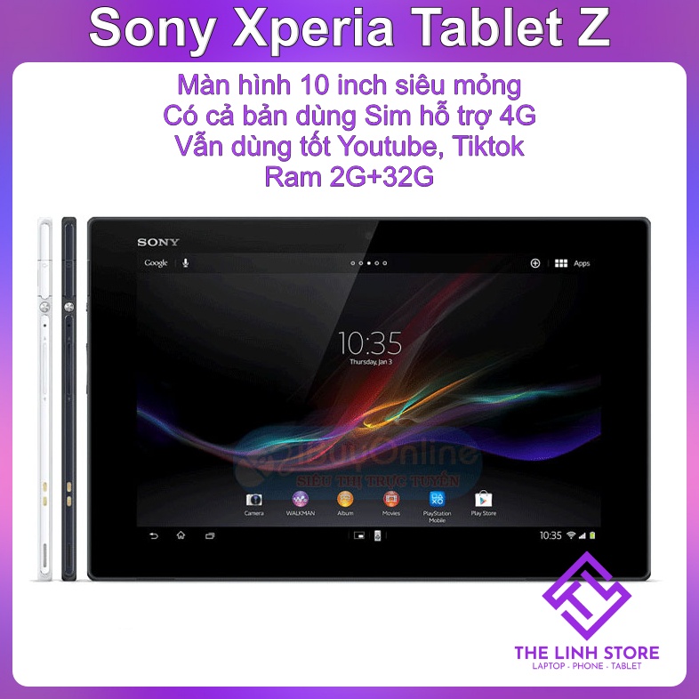 Máy tính bảng Sony Xperia Tablet Z màn 10 inch - có bản 4G+WIFI | Shopee Việt Nam