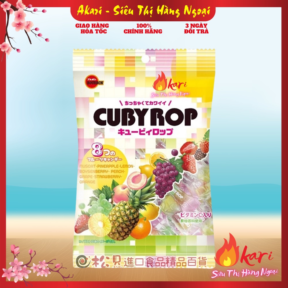 Kẹo trái cây Nhật Bản Bourbon Cuby Rop gói 100g | Shopee Việt Nam
