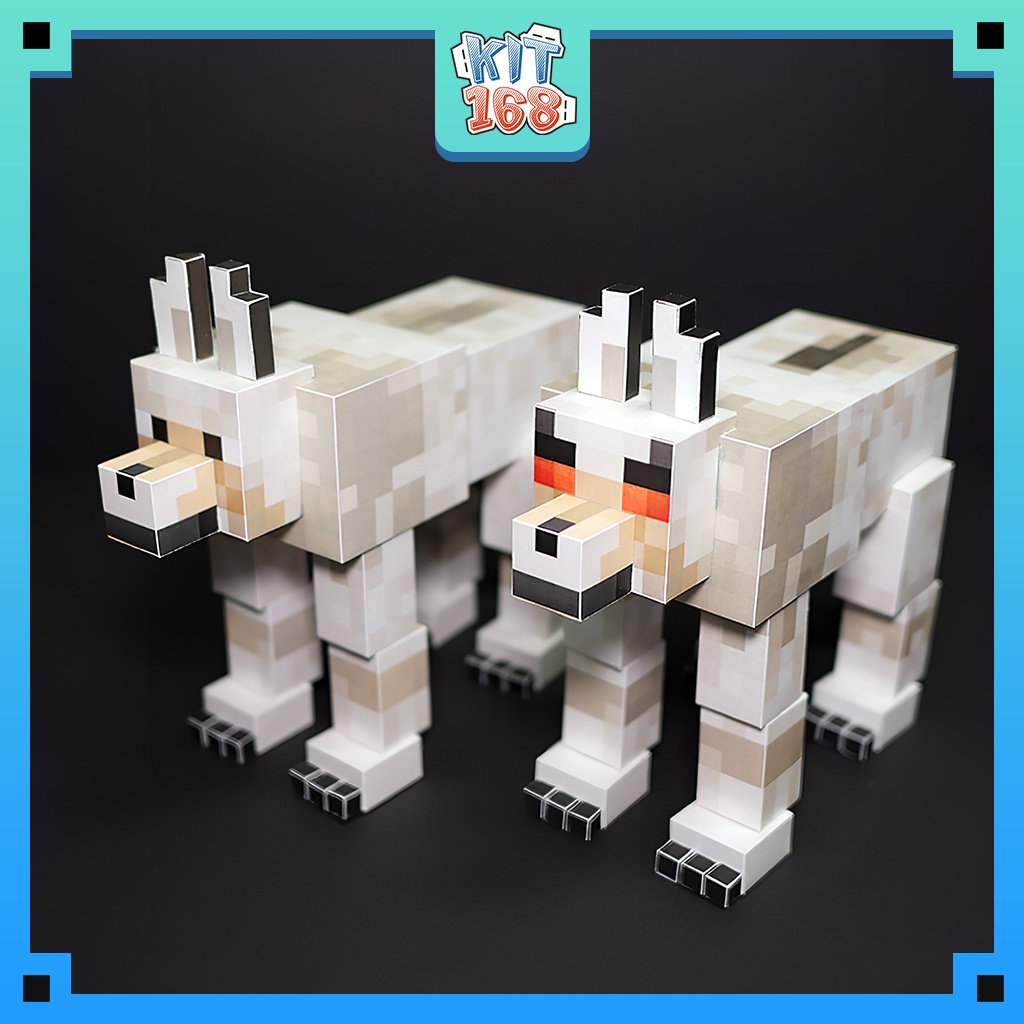 Mô hình giấy Mutant Wolves - Minecraft | Shopee Việt Nam