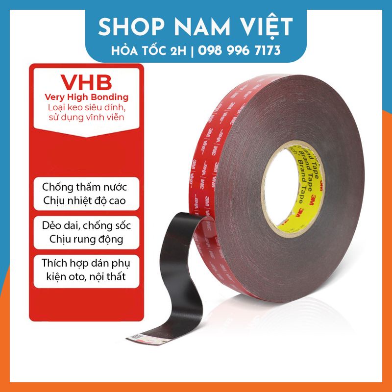 Băng Keo Xốp Đen 2 Mặt Cường Lực 3M VHB 5952 Siêu Dính, Độ Bền Lâu Dài ...