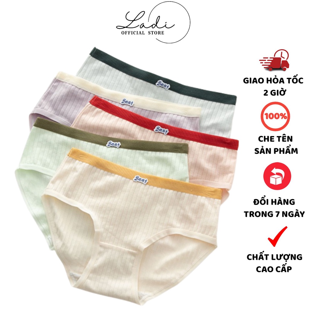 Quần Lót Nữ LADI Cotton Gân Tăm Smilee Kháng Khuẩn Mềm Mại MÃ 1018 ...