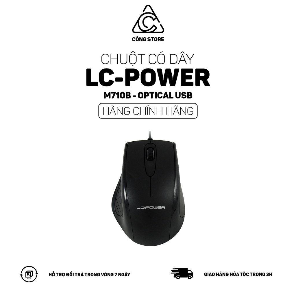 Chuột LC-Power Office Mice M710B Đen - Cảm biến quang học - Hàng Chính ...