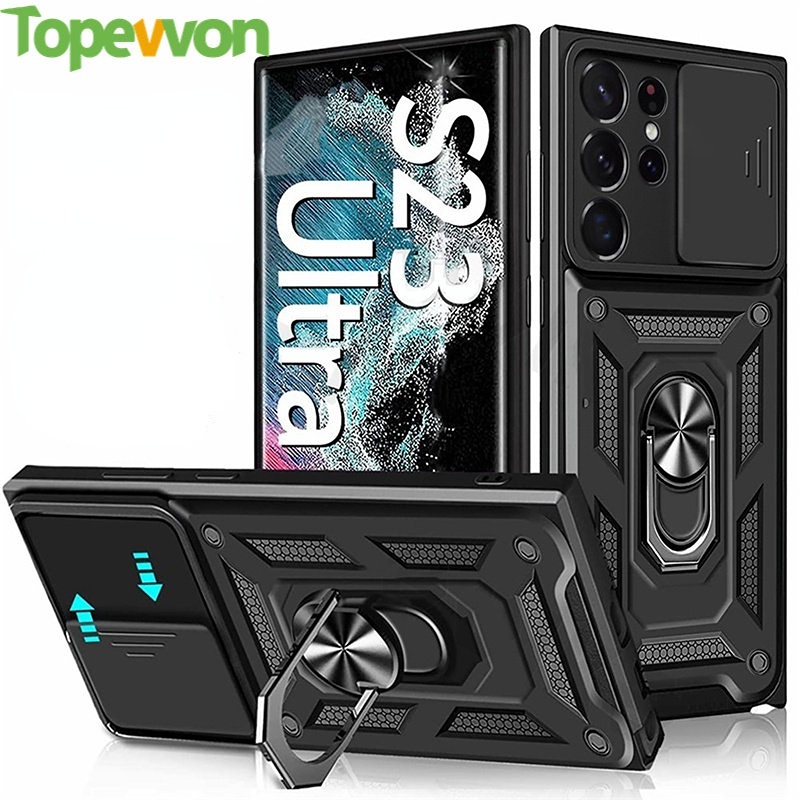 Ốp điện thoại TOPEWON chống sốc có giá đỡ dạng nhẫn cho Samsung Galaxy ...