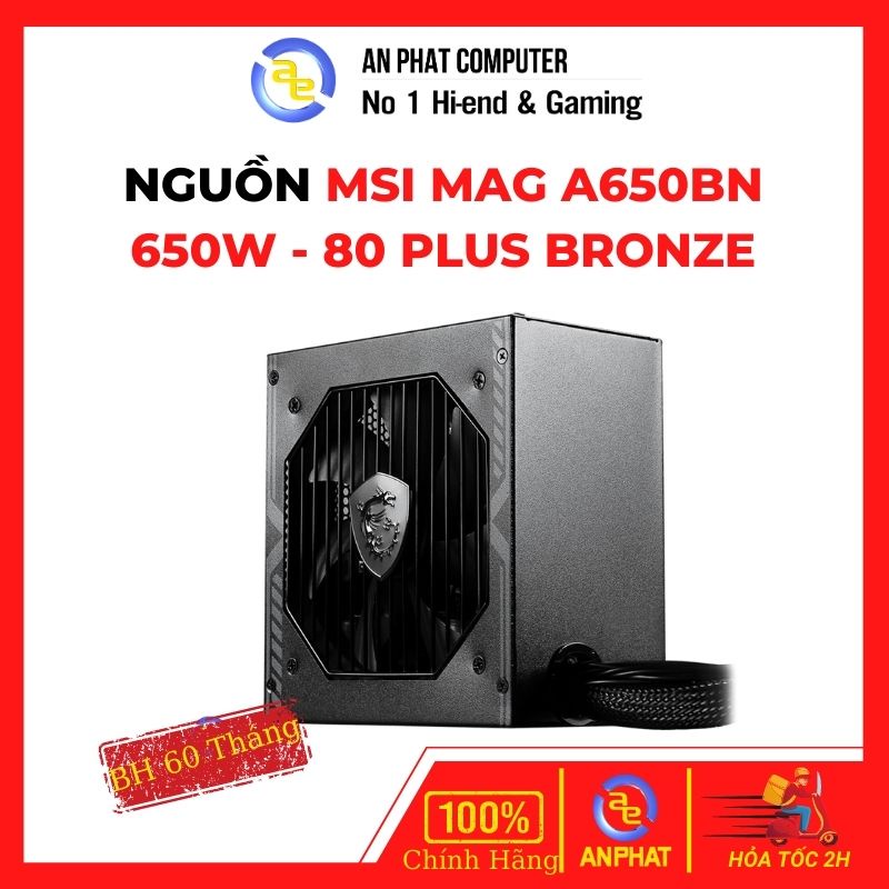 Nguồn máy tính MSI MAG A650BN 650W / 550W/ 750W - 80 Plus Bronze - Hàng Chính Hãng | Shopee Việt Nam