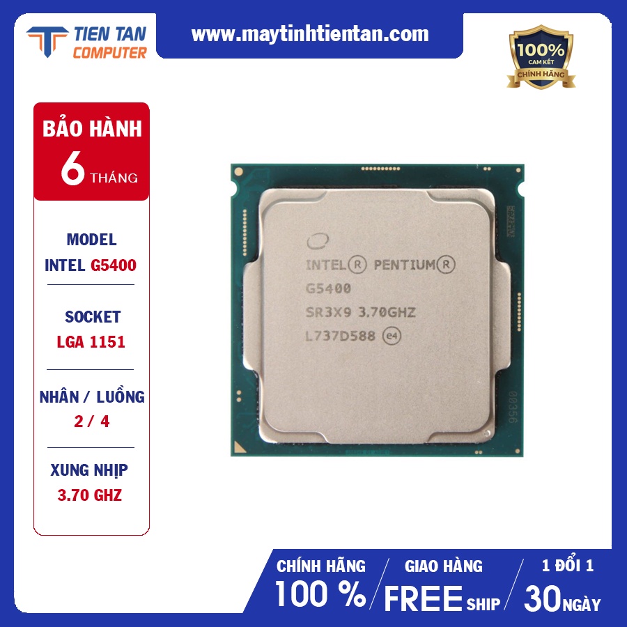 CPU Intel Pentium G5400 (3.70 GHz)-Coffee Lake | Shopee Việt Nam