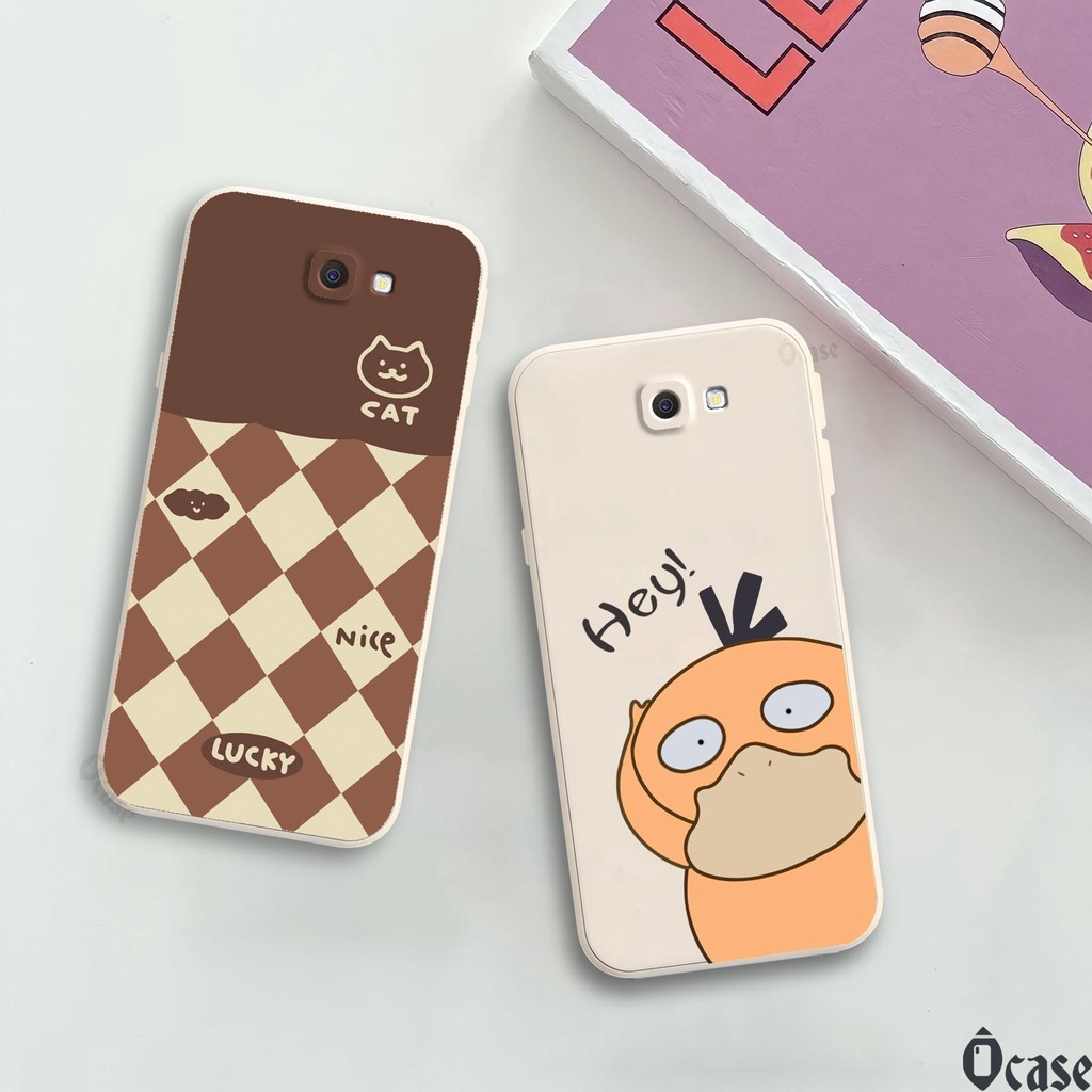 Ốp lưng Samsung J4 Plus / J7 Prime / J4+ / J415 / J4 / J5 Prime in hình Mèo và Vịt vàng cạnh ...