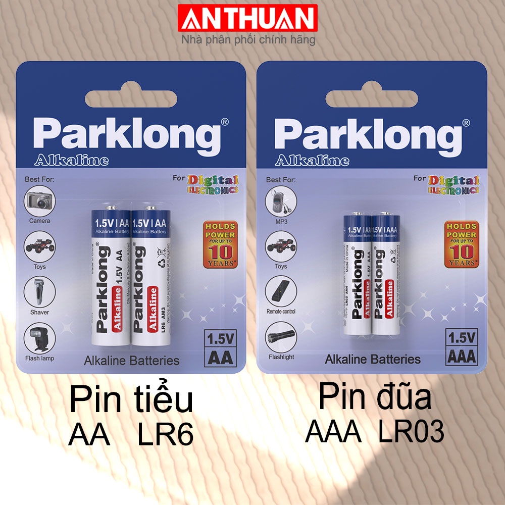 Pin LR6,LR03 Parklong Alkaline,pin kiềm,1.5V AA,AAA Pin tiểu | Shopee ...
