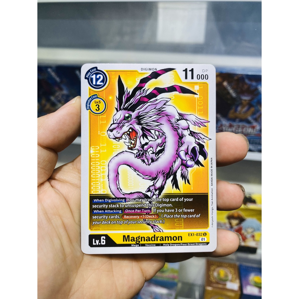 Thẻ bài Digimon Mã EX1-032 - Magnadramon - Digimon - Uncommon | Shopee Việt Nam