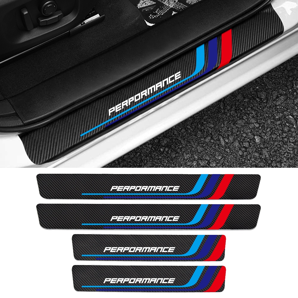 Hys 4 Chiếc BMW M Hiệu Suất Sợi Carbon Ô Tô Ngưỡng Bảo Vệ Cửa Tự Động Sill Bao Miếng Dán Cho Xe ...