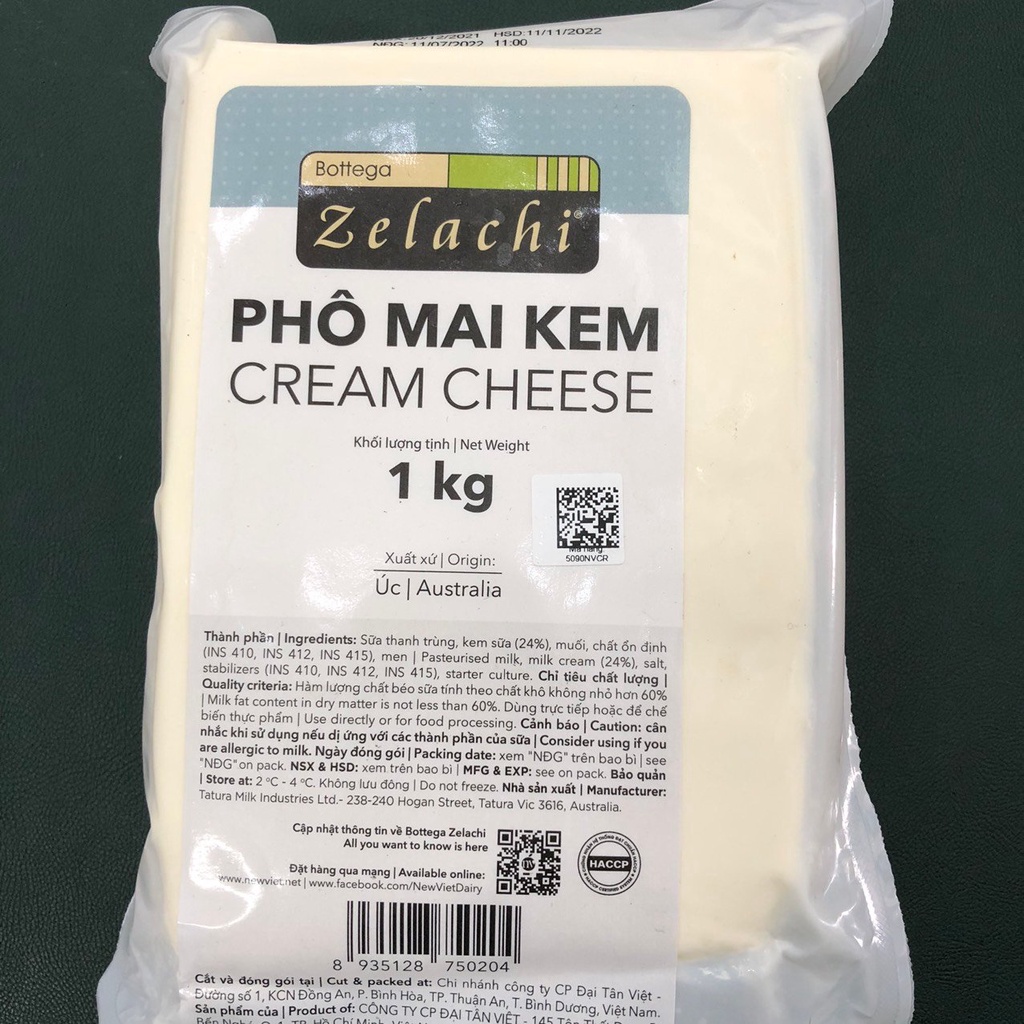 Phô mai kem Cream Cheese Zelachi 1kg | Shopee Việt Nam