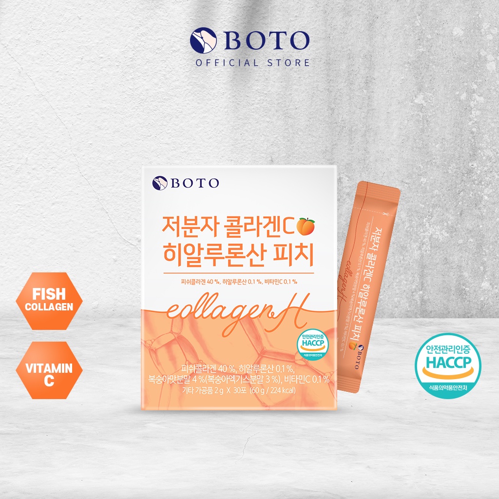 Set 30 gói bột BOTO Chứa Collagen Axit Hyaluronic Và Quả Đào 2g ...
