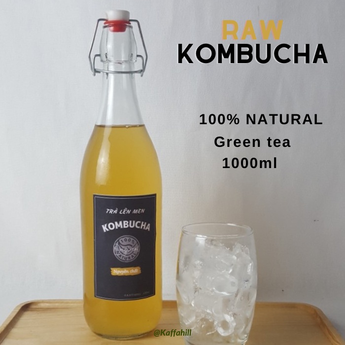 Trà Kombucha - Chai Thủy Tinh Nắp Cài 1000ml - Dùng Trực Tiếp Hoặc Làm ...