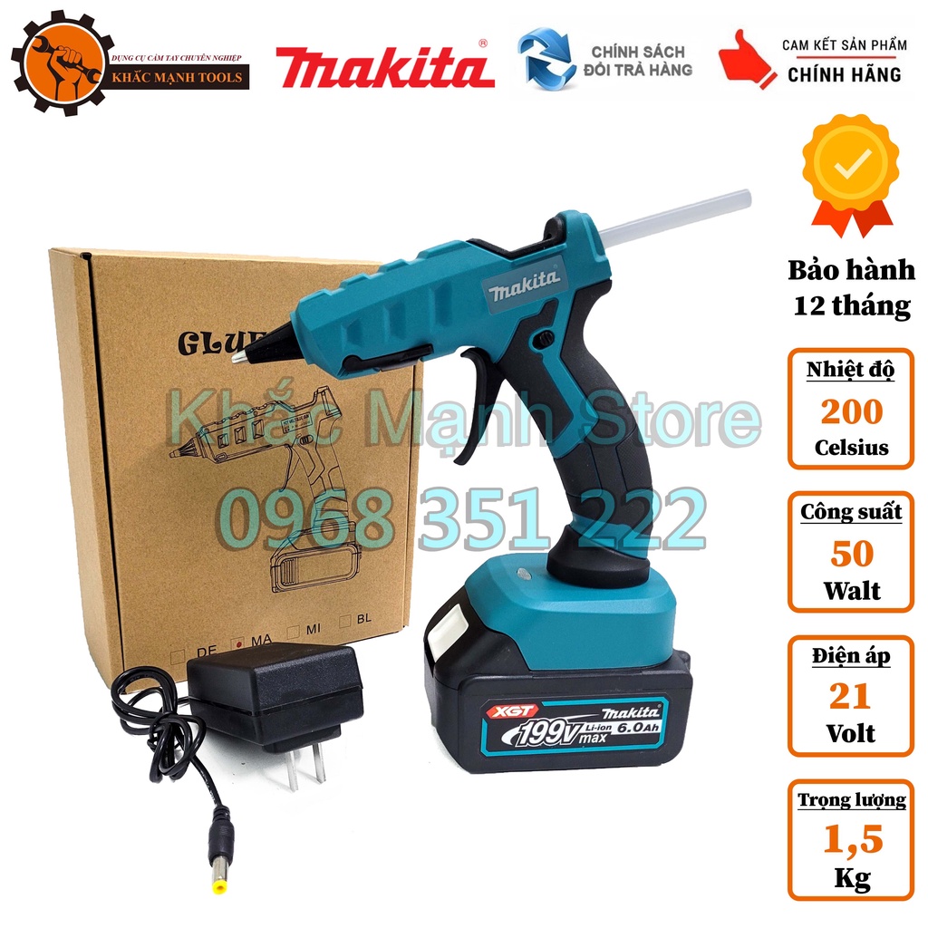 Súng bắn keo nến chạy pin MAKITA - Tặng kèm 2 que keo nến 110mm | Shopee Việt Nam