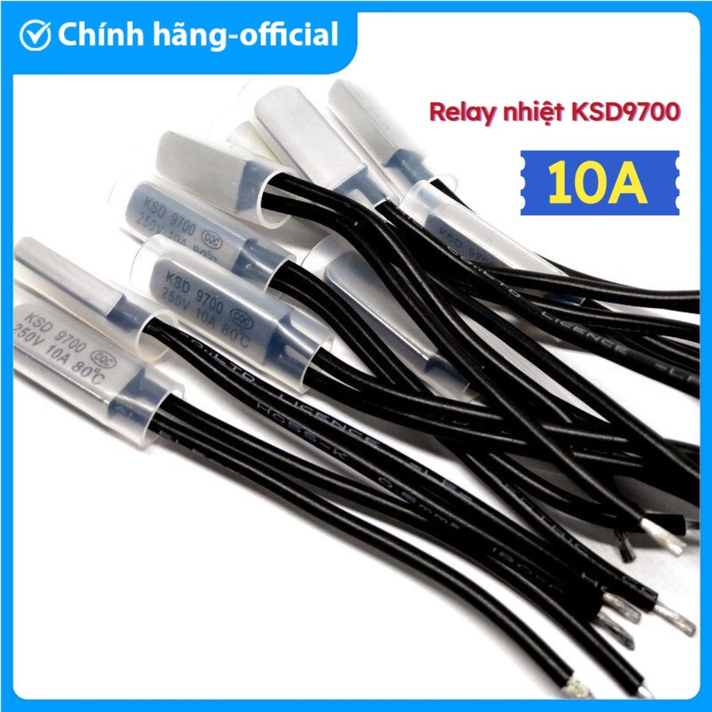 [Loại Tôt] Cầu Chì Nhiệt rơle KSD9700 Relay nhiệt 10A KSD 9700 120 độ C 250VAC (Thường đóng) Cầu ...