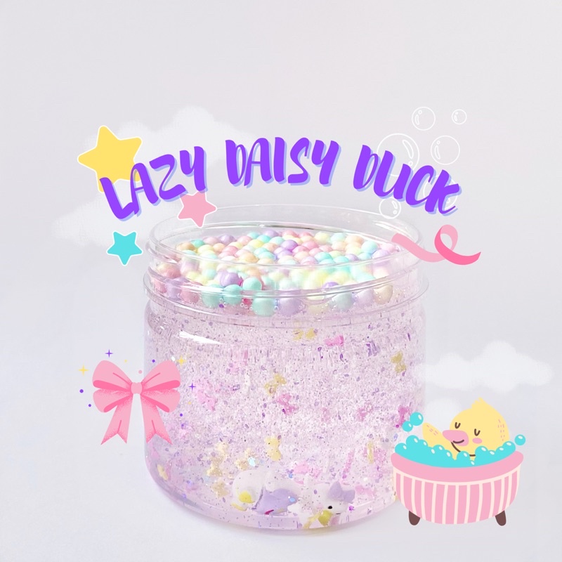 LAZY DAISY DUCK (Clear Slime) //Slime Vịt Daisy,Slime keo trong// Slime ...