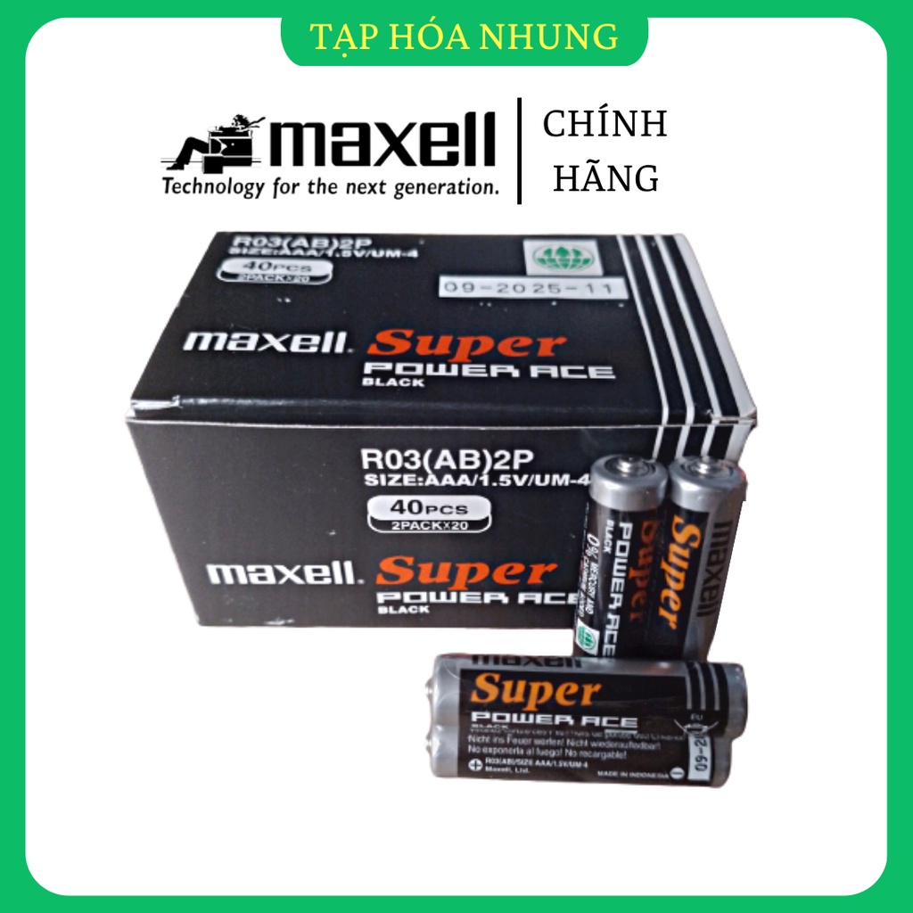Pin Maxcell nhí AAA LR03 chính hãng made in indonesia(hộp 40 viên ...