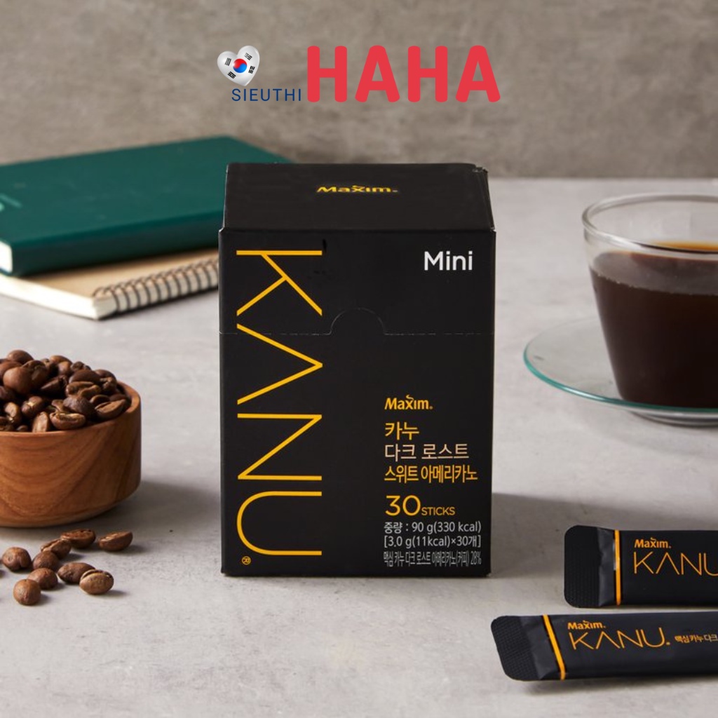 Cà phê hoà tan hàn quốc KANU Sweet Americano Dark Roast 54g (10 gói ...