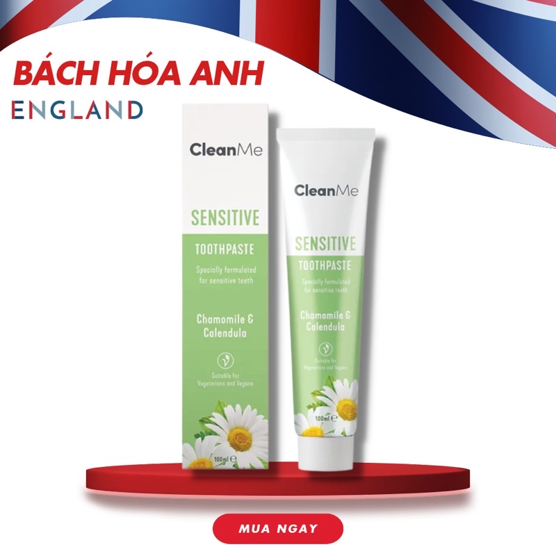 [HÀNG CHUẨN ANH] Kem đánh răng Clean Me Sensitive Toothpaste hương cúc ...
