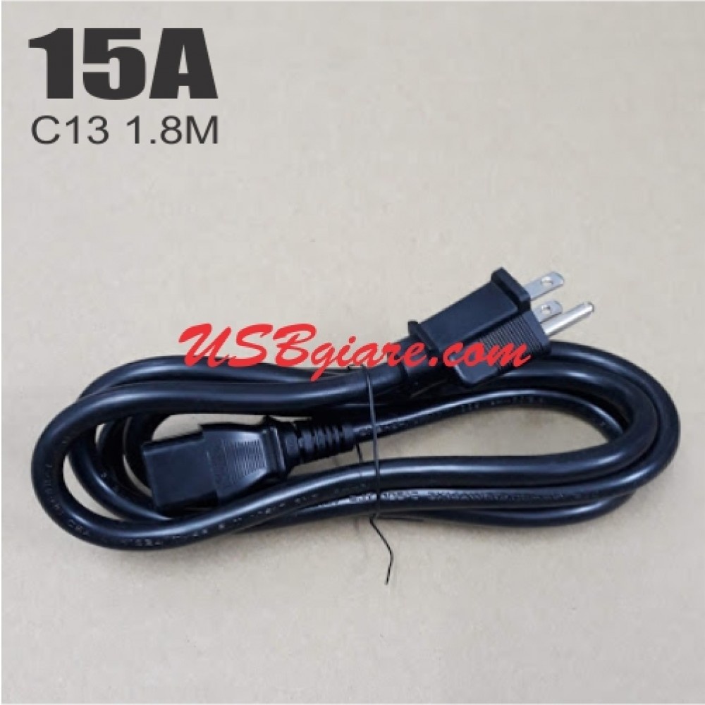 DÂY NGUỒN IEC C13 1.8M 125V 15A 1875W I-SHENG SP-301 E55943 | Shopee Việt Nam