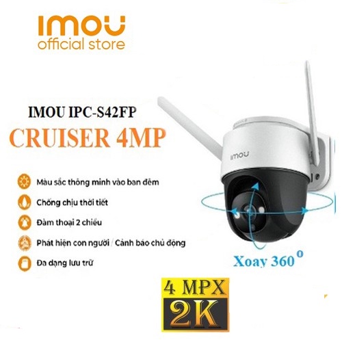 Camera WiFi ngoài trời Imou Cruiser S42FP | Shopee Việt Nam