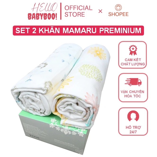 [SET TIẾT KIỆM] Hộp Set 2 Khăn Đa Năng Premium Mamaru Hộp 2 Khăn Tắm ...